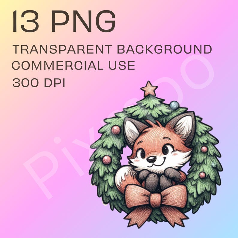 Cozy Christmas Critters Clipart Bundle: Holiday PNG Set (digital ...