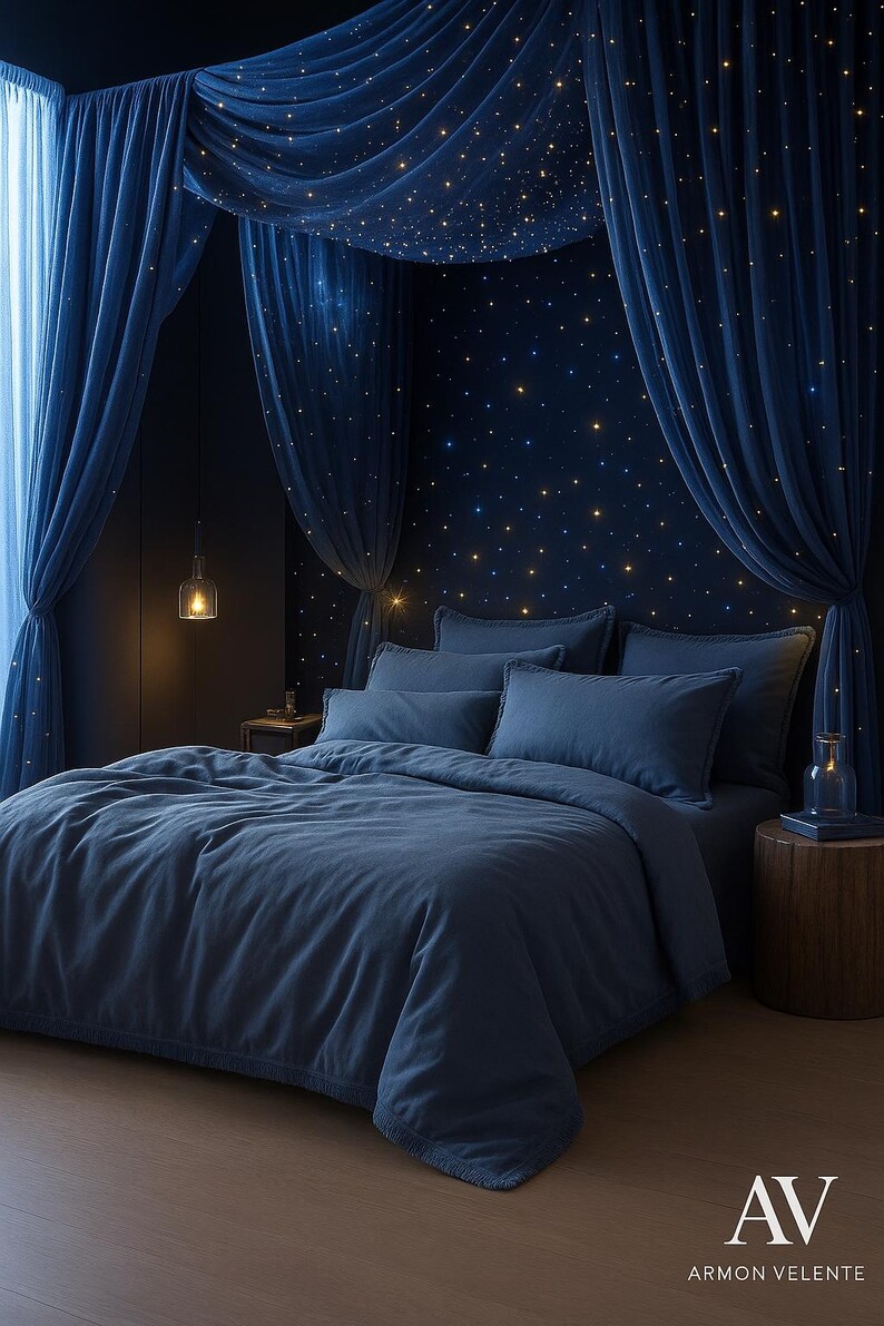 240x220 Cm (94 X 87 In) Indigo Fringed King Size Duvet Cover Set | 100% ...