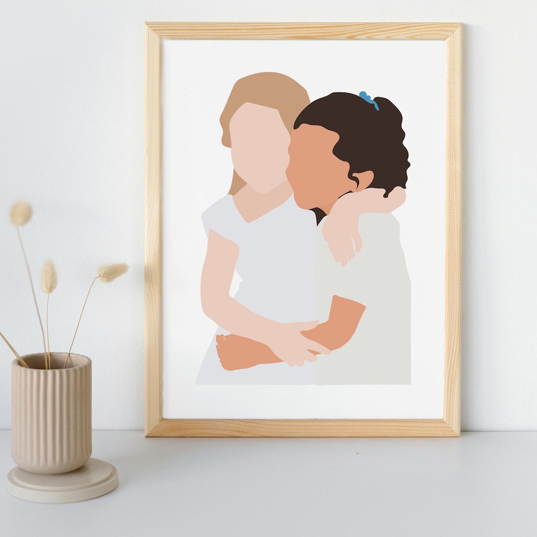 Custom Faceless Portrait – Minimalist Line Art From Photo (digital ...
