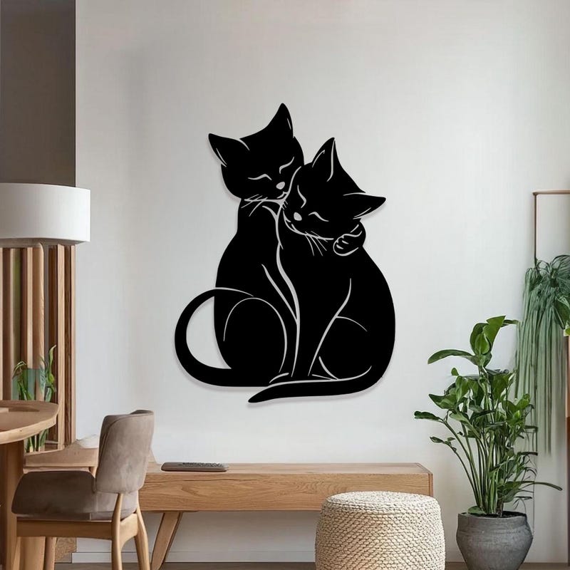 Metal Large Cat Sculpture - Etsy