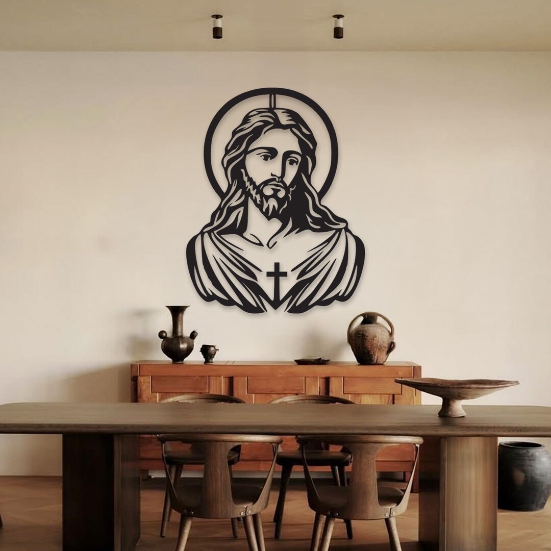 Jesus Christ Metal Wall Art – Christian Home Decor – Religious Cross ...