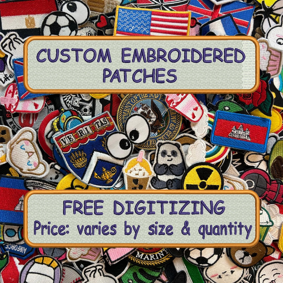 Custom Embroidered Logo Patches: Iron-on or Sew-on - Etsy