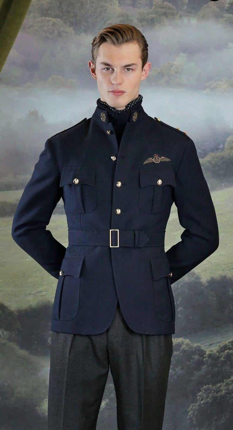 Bespoke Navy Blue Prince Coat Suit: Slim Fit Royal Wedding Attire - Etsy