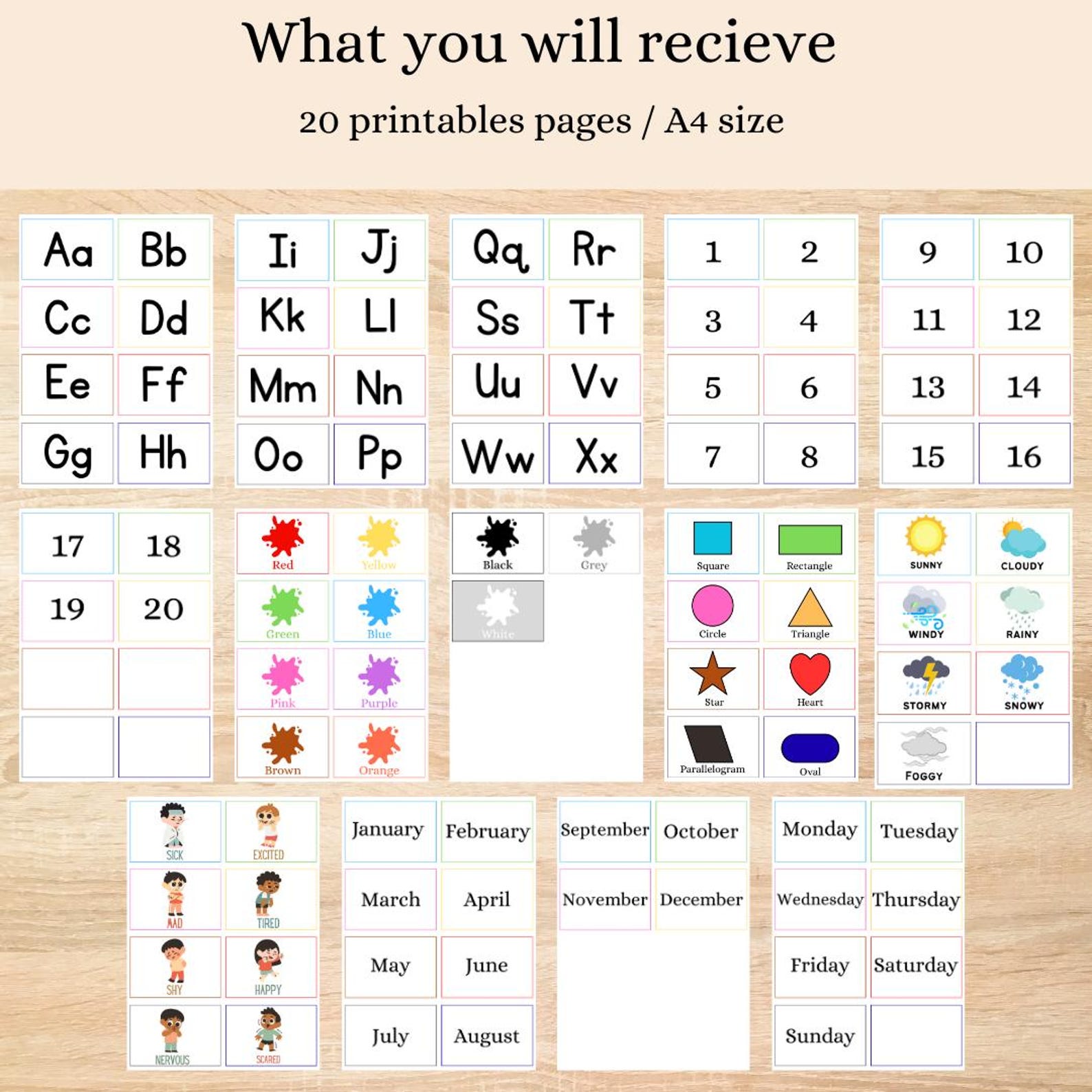 Weekly Focus Board , Circle Time Learning Printable , Kindergarten ...