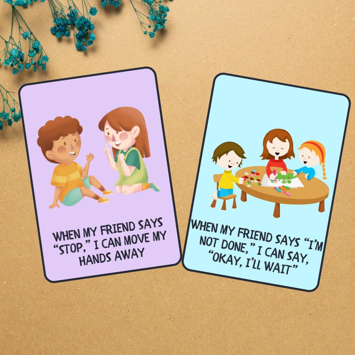 Montessori Behavior Flashcards, Autism-friendly Social Skills , Good ...