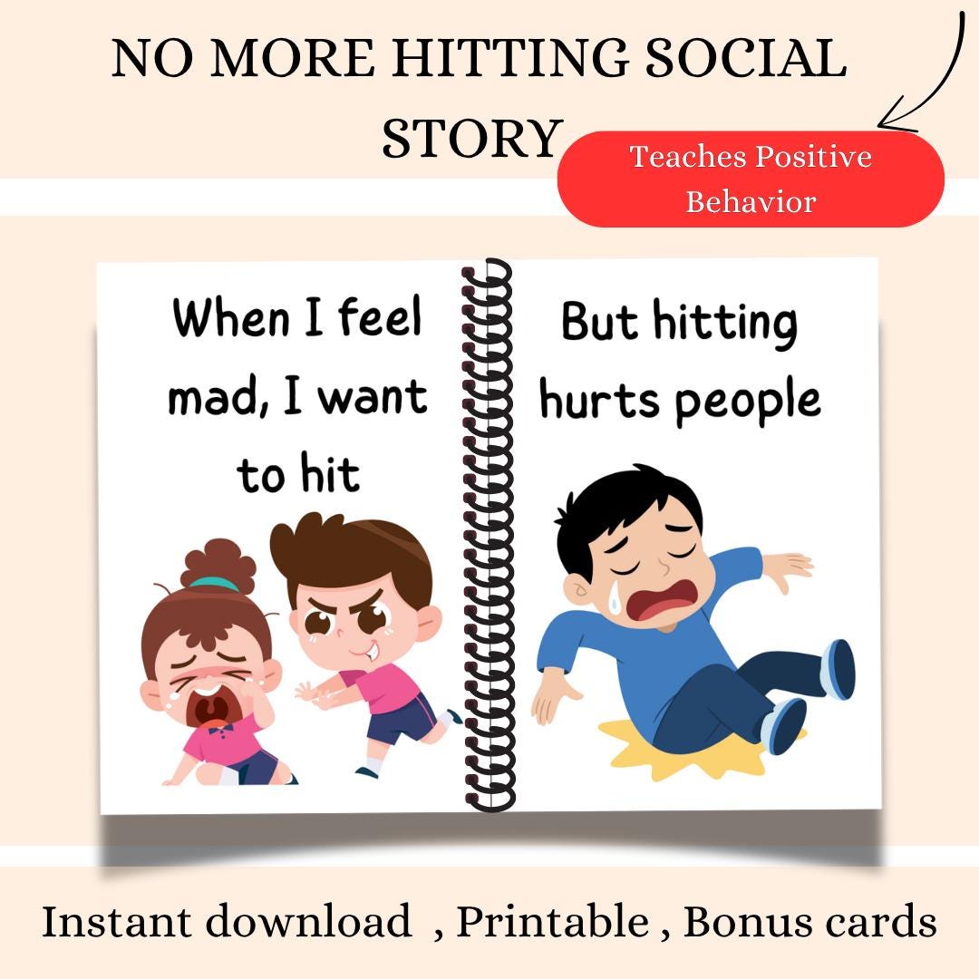 Social Story No Hitting ,toddler Behavior,self Regulation , Autism ...