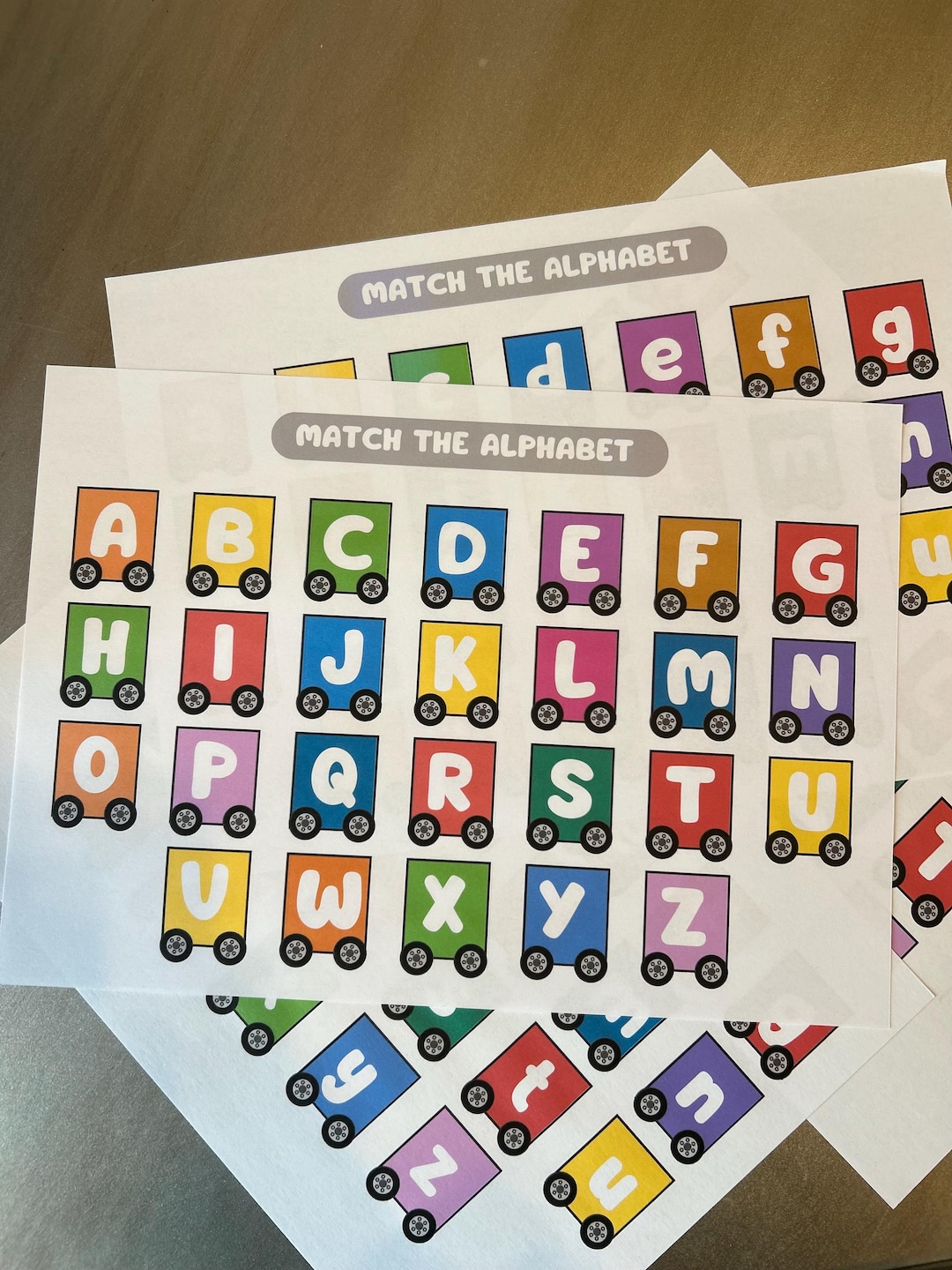 Alphabet Matching Puzzle , Learn Letters Activity for Preschool ...