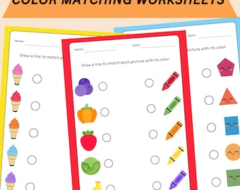 Ice Cream Colour Matching Activity Printable Preschool Learning Game - Etsy