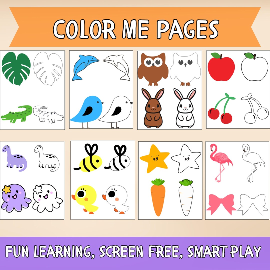 Color Learning Activity: Preschool Color Matching Game (printable ...