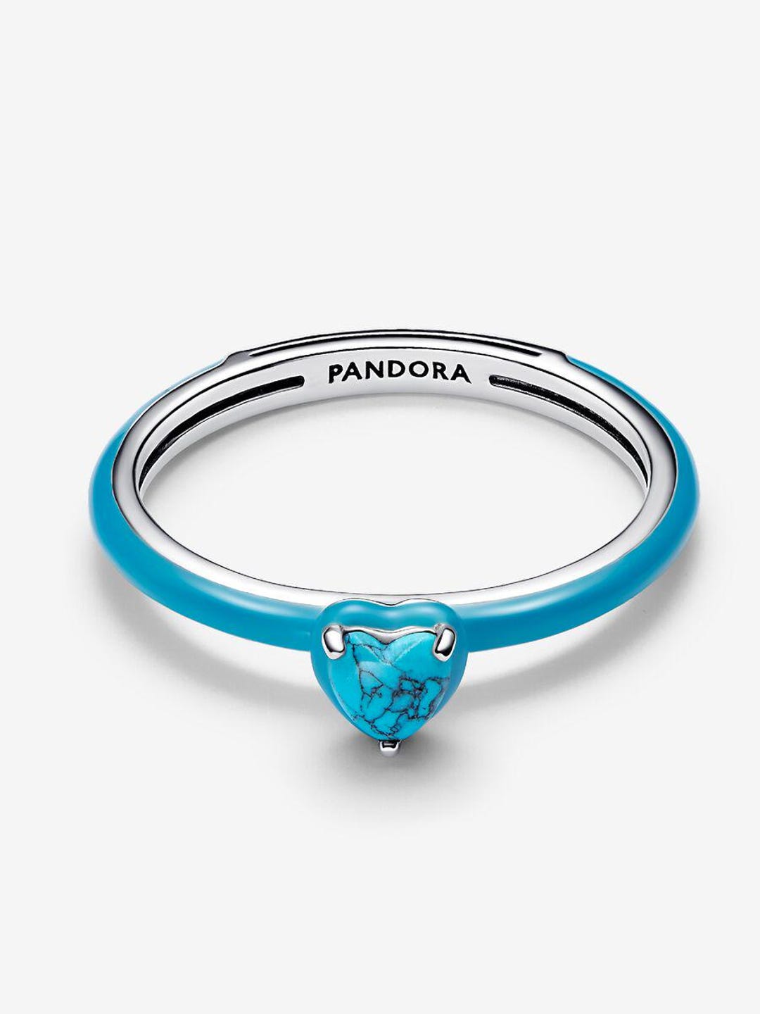 Pandora Turquoise Colured Heart Stone Ring - Etsy