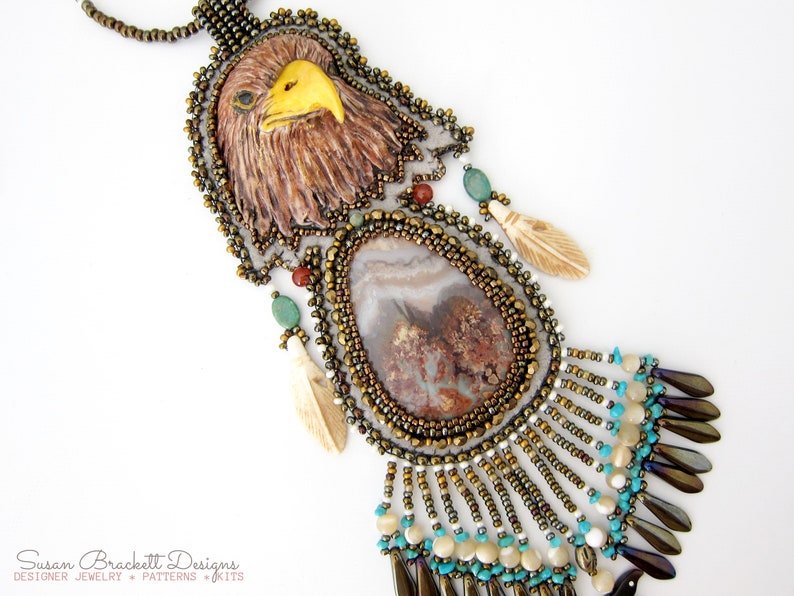 Beaded Eagle Necklace - Etsy