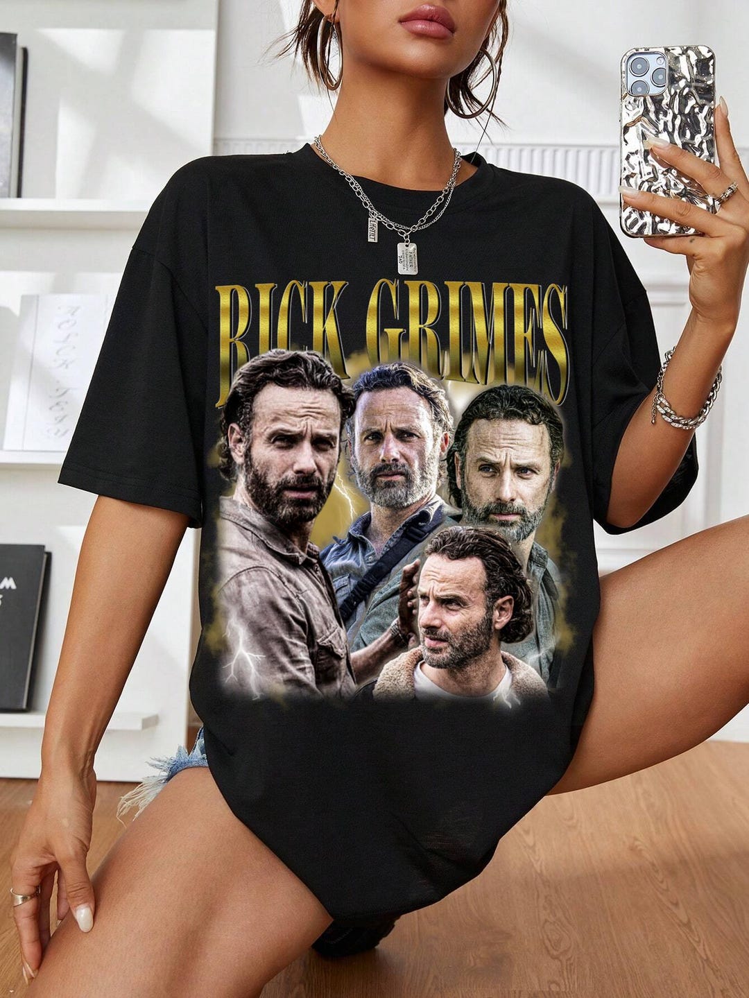 RICK GRIMES Walking Dead Unisex T-shirt - Retro Rick Grimes Graphic Tee ...