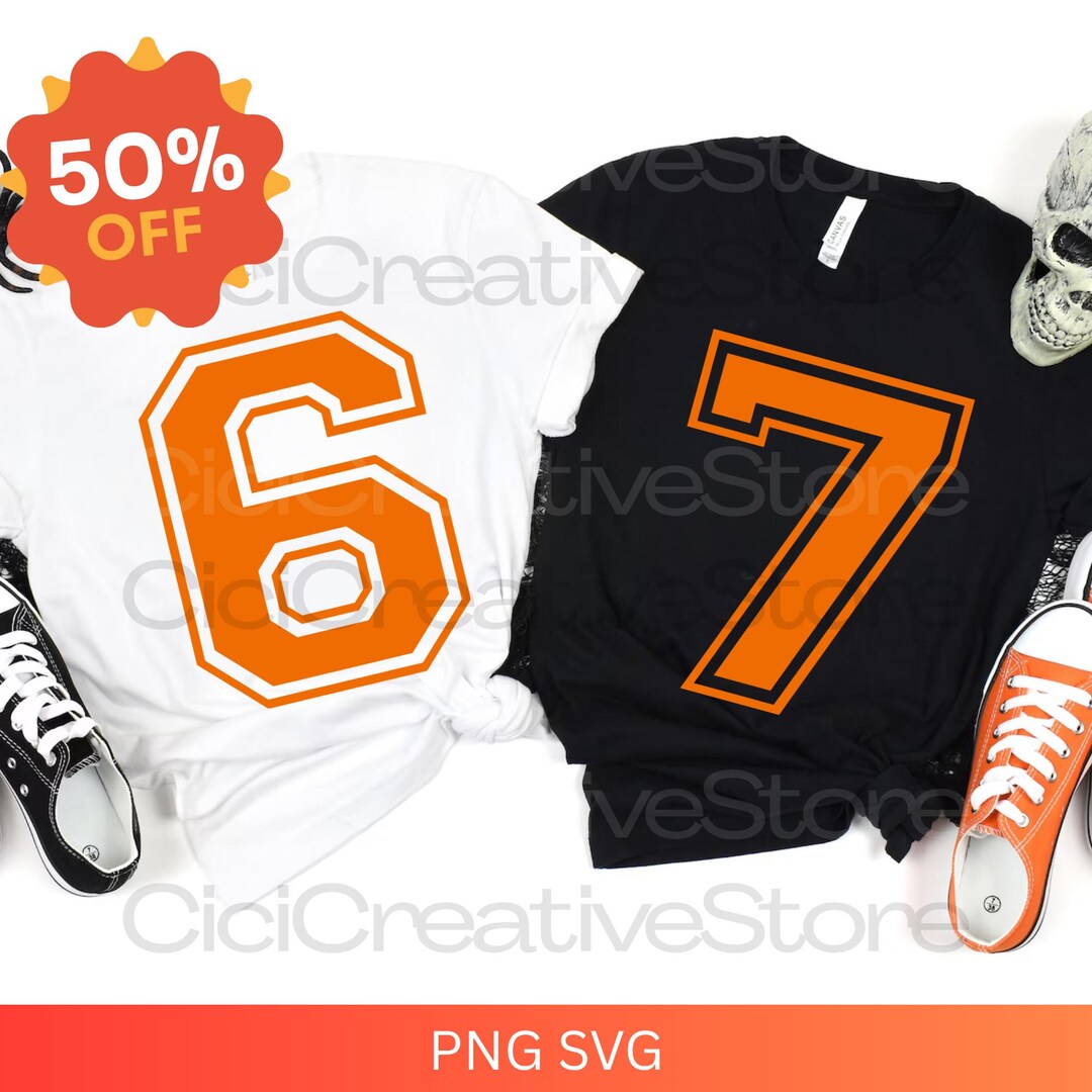 6 7 Couples Halloween Costume SVG PNG, Funny Matching Numbers (digital ...