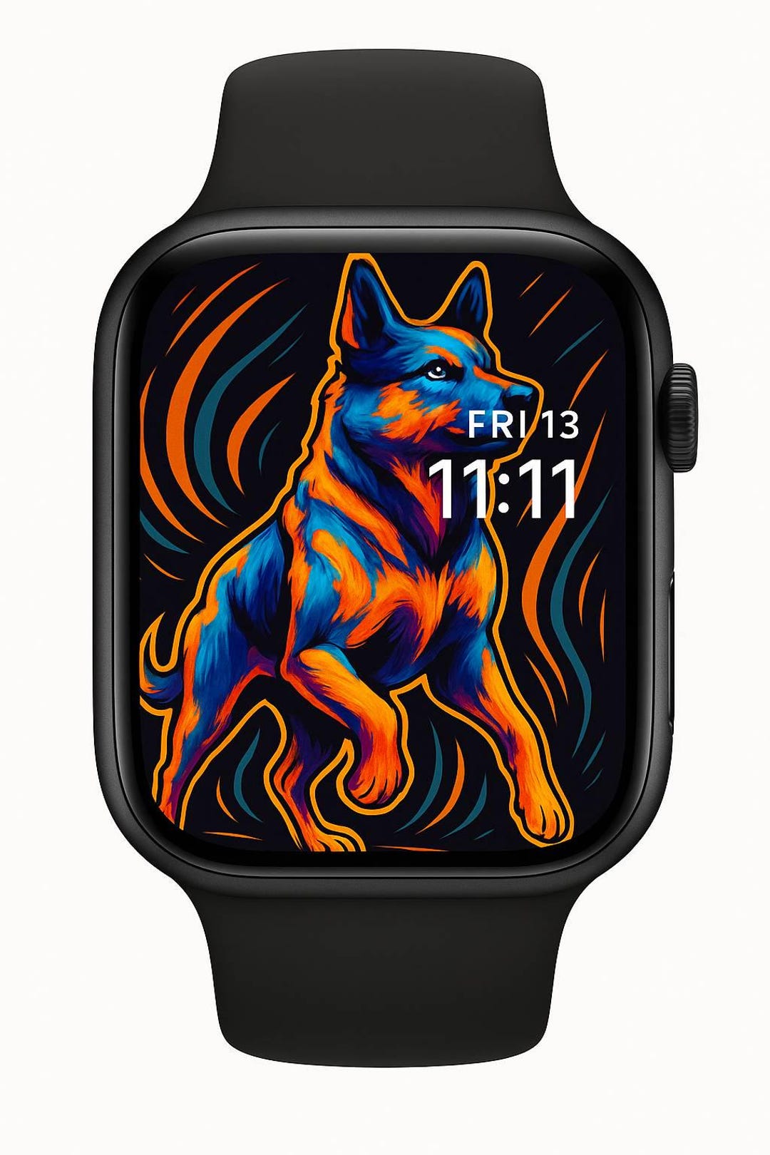 Neon Strength Dog - Psychedelic German Shepherd Wall Art - Etsy