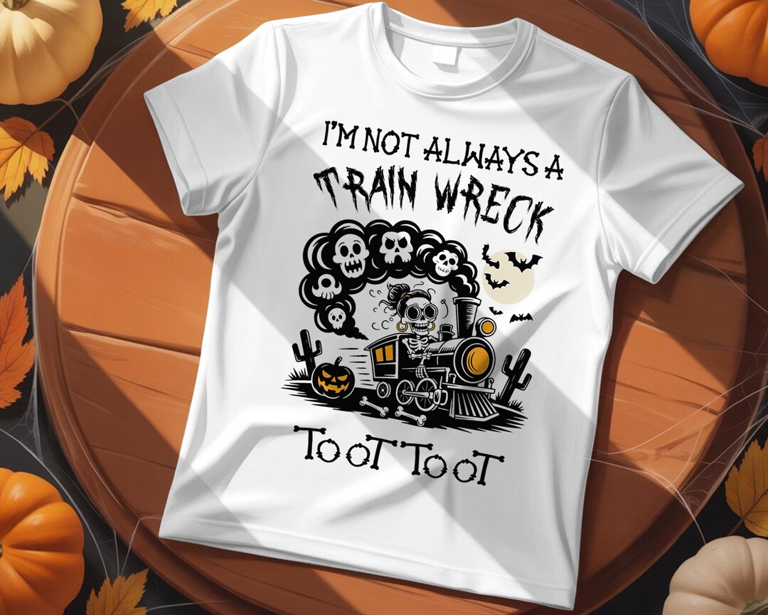 Funny Train Wreck Shirt SVG Dark Humor for Mentally Tired Folks ...