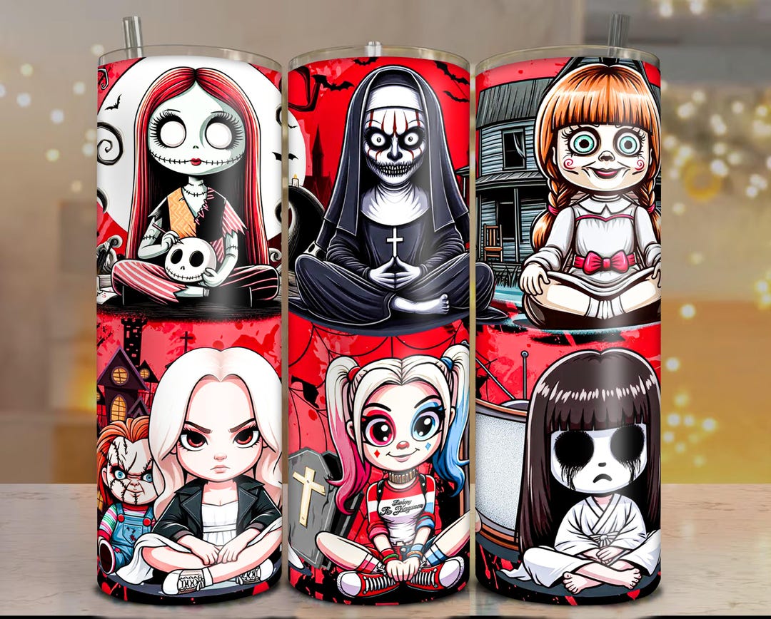 Horror Character Tumbler Wrap 20oz Png Wrap Digital File - Etsy