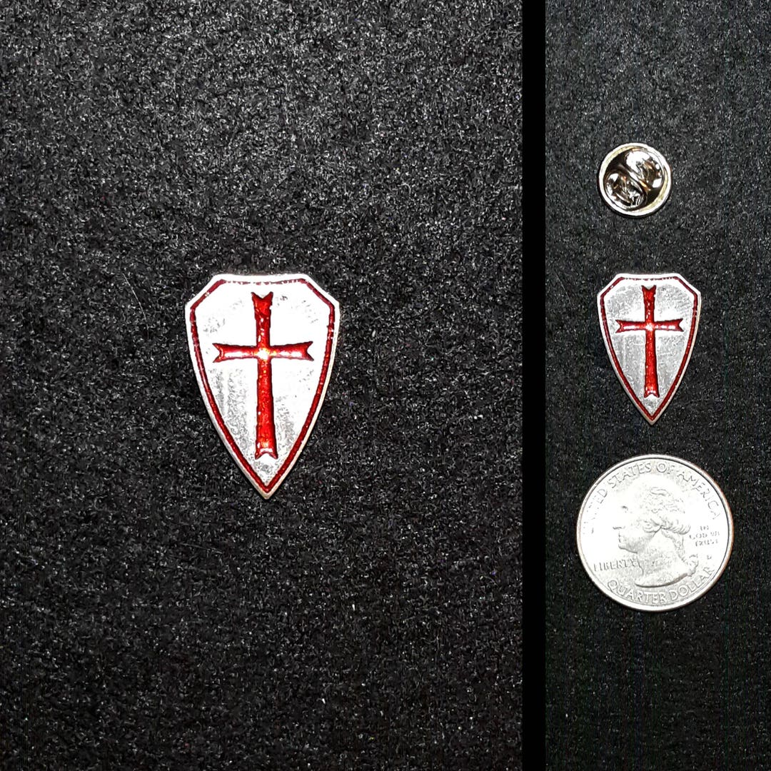 Hand Cast Crusader Shield 1 In. Lapel Pin - Etsy