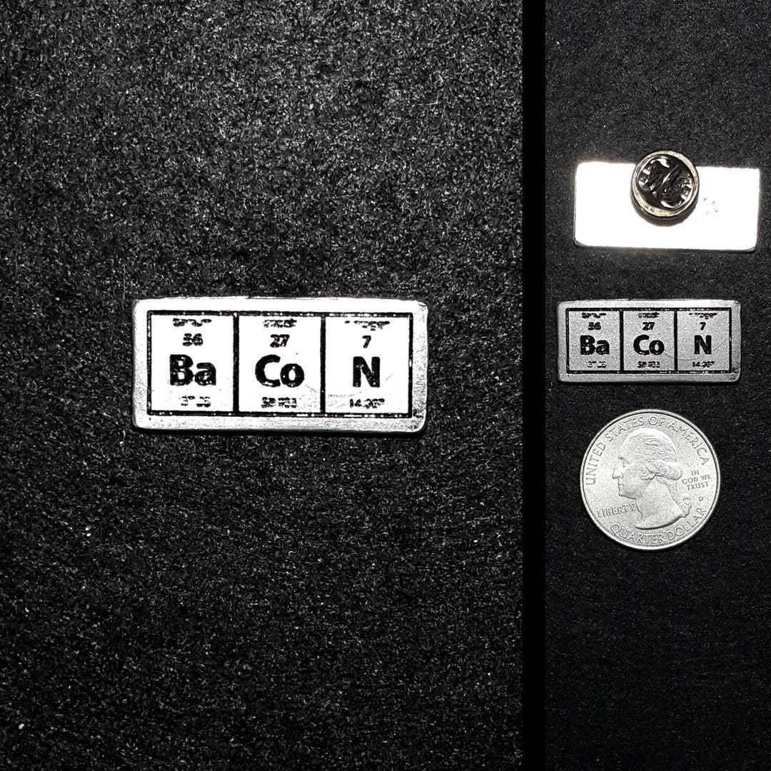 Bacon Periodic Table Pewter Lapel Pin - Etsy