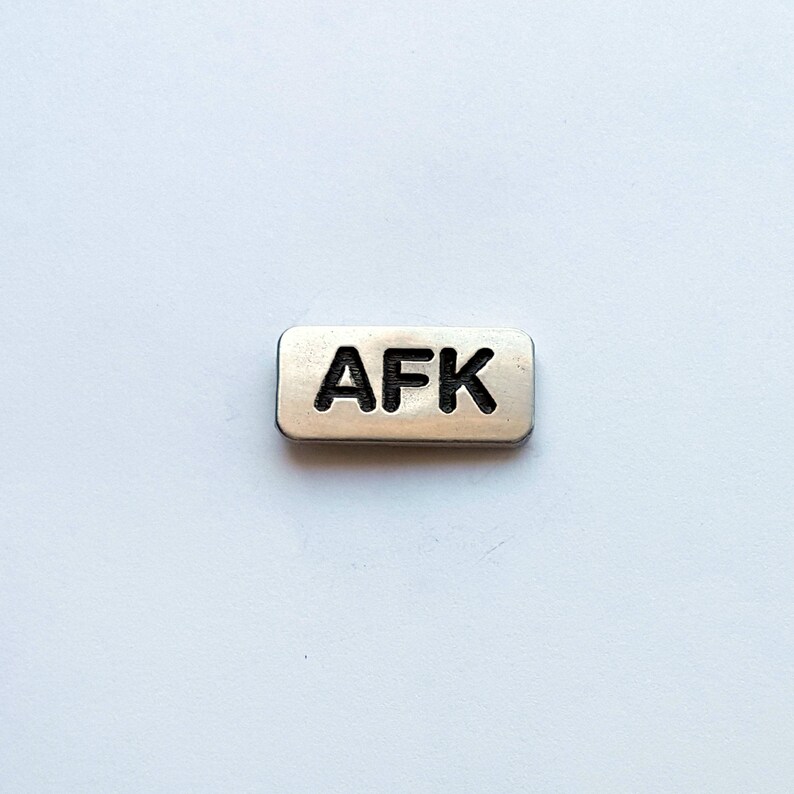 Hand Cast AFK away From Keyboard Lapel Pin or Magnet - Etsy