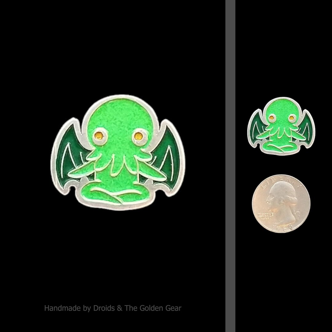 Chibi Cthulhu Pewter Lapel Pin - Etsy