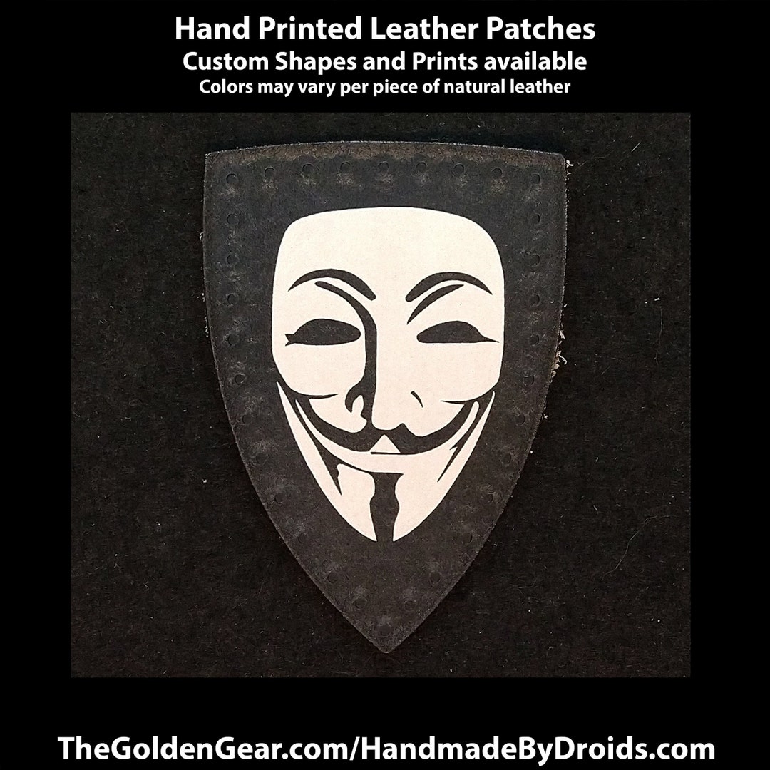 V for Vendetta Guy Fawkes 3.75 Inch Leather Patch - Etsy