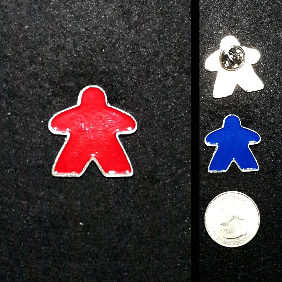 Hand Cast Meeple Pewter Lapel Pin - Etsy