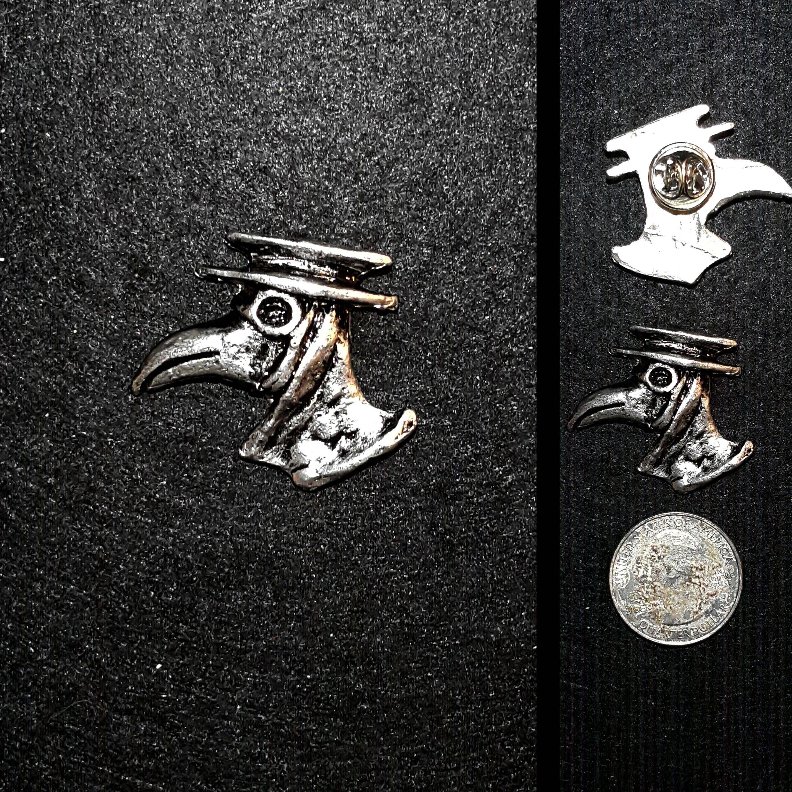 Hand Cast Plague Doctor Pewter Lapel Pin or Magnet - Etsy