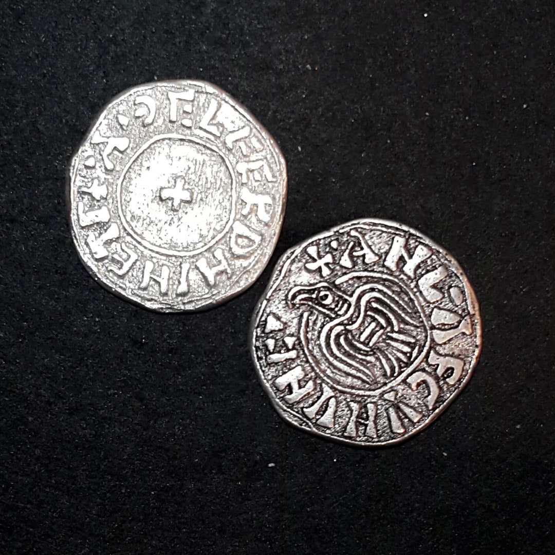 Pewter Norse Raven Half Penny Two-sided Coin or Pendant - Etsy