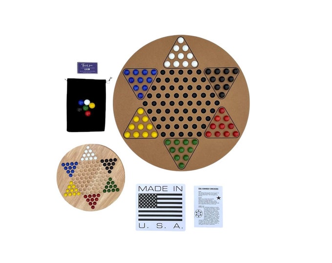 Xx LARGE Chinese Checkers, Board Games, Made in USA, Fun for the Whole ...