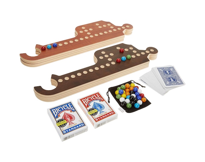 Jokers & Marbles Game 4-8 Player, Board Games, Made in USA, Pegs and ...