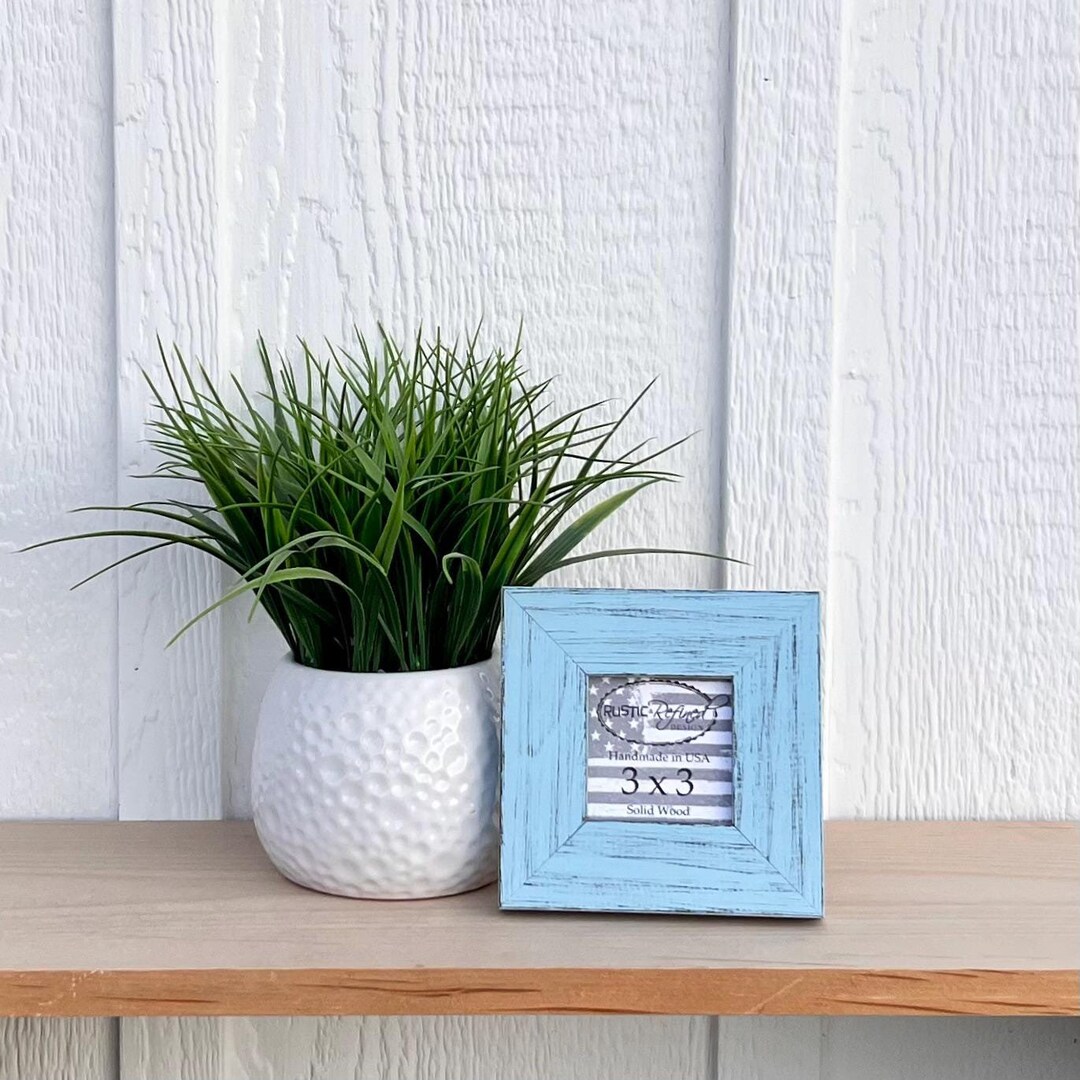 Handmade Solid Wood 3x3 Photo Frame – Country Colors - Etsy