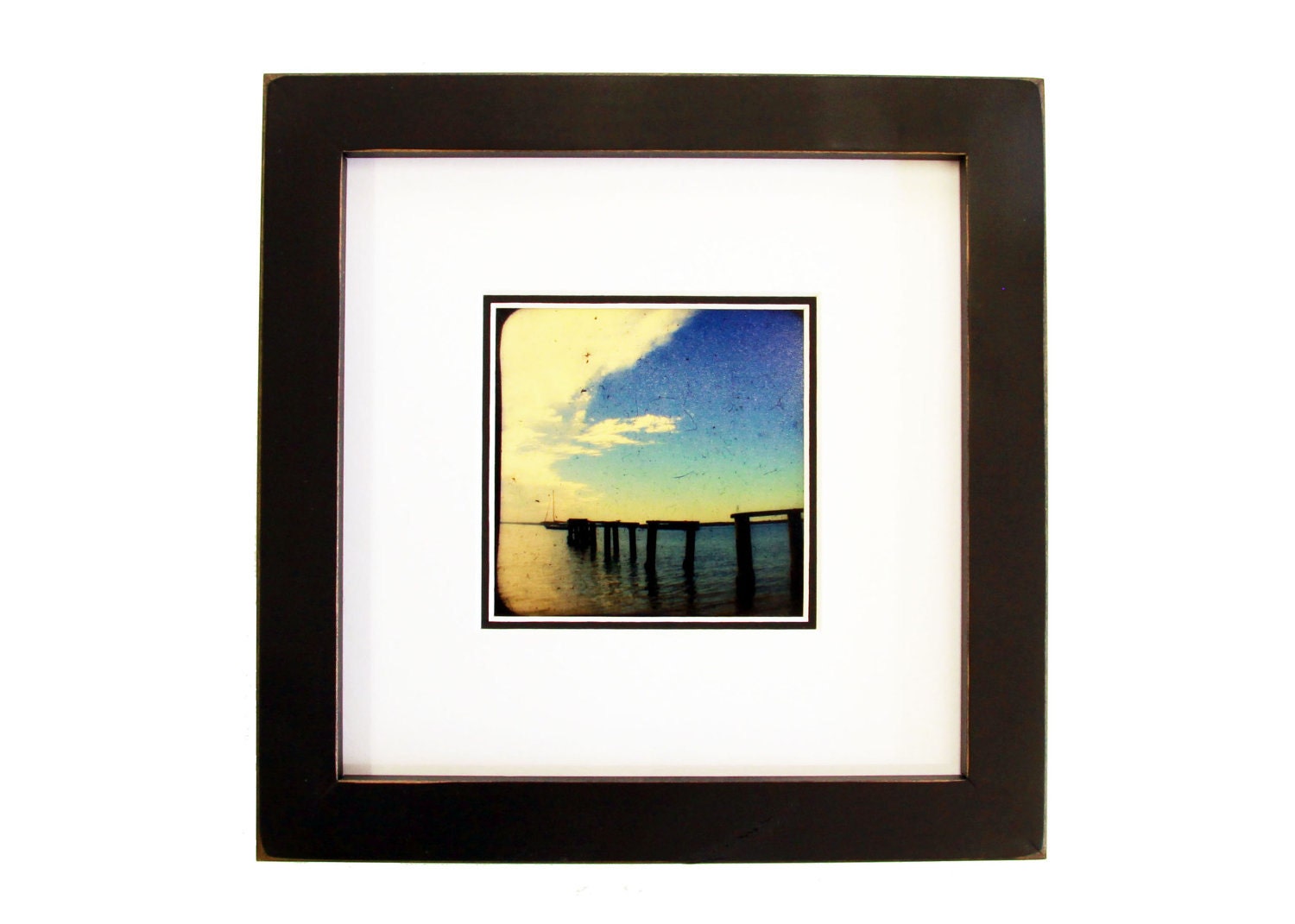8x8 1 Gallery Picture Frame Black White Matte