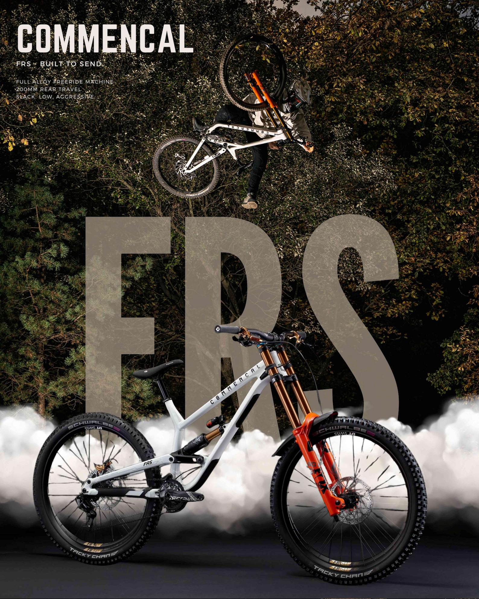 Commencal FRS Freeride Poster – Forest Drop – Mountain Bike Digital Art ...