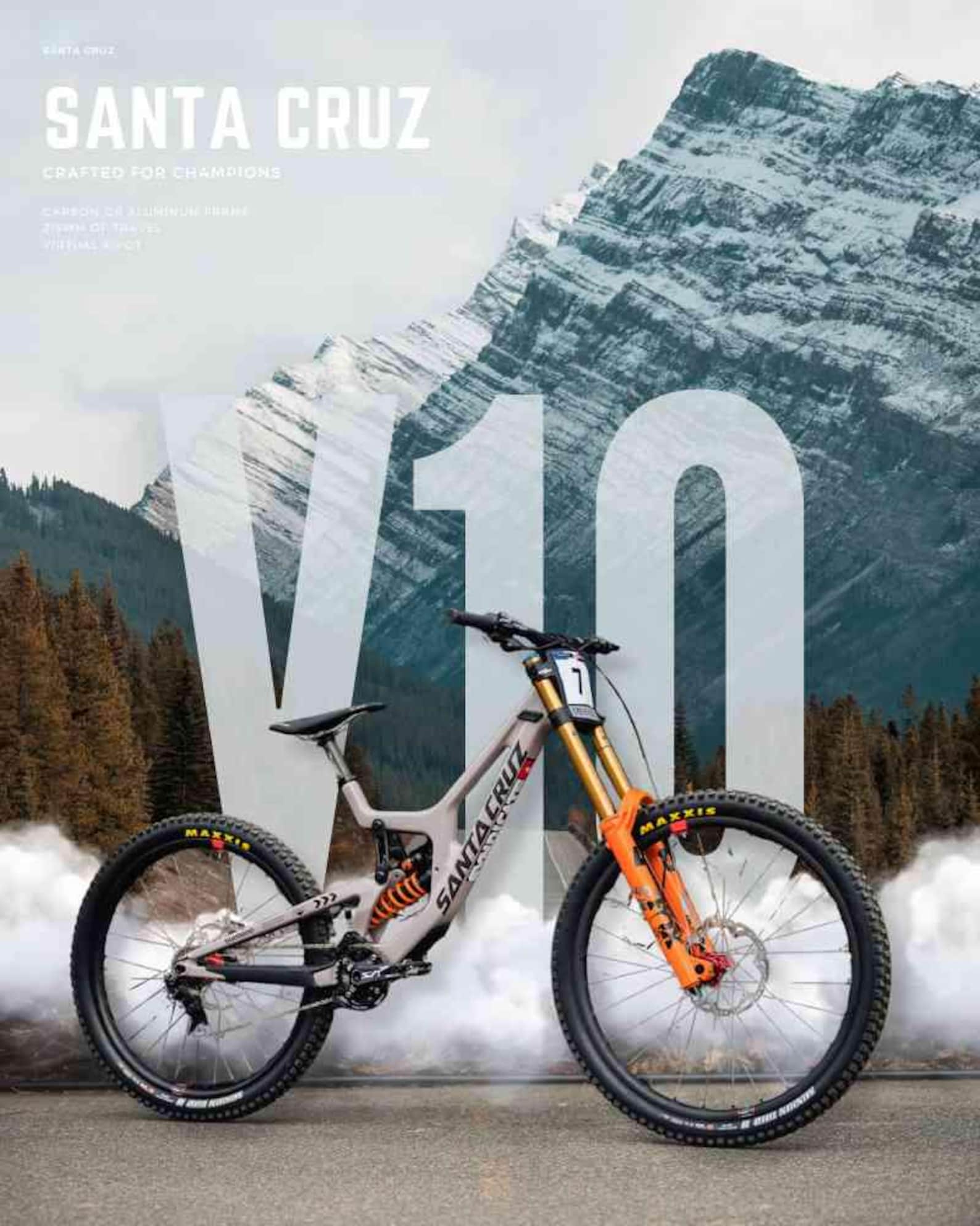 Santa Cruz V10 Downhill MTB Poster – Mountain Bike Wall Art – Digital ...
