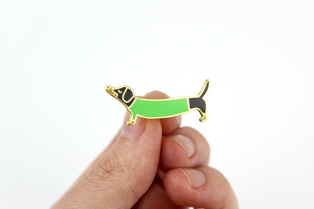 Black Dachshund in a Sweater Pin | Dog Pin | Lapel Pin | Enamel Pin ...