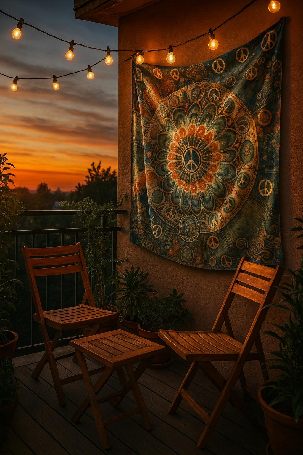Mandala Peace Sign Tapestry: Boho Hippie Dorm Decor - Etsy