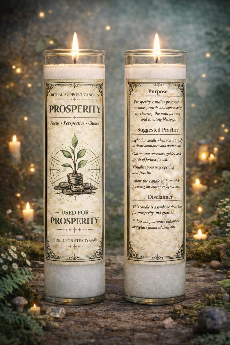 Prosperity Ritual Candle – Folk Altar Intention for Growth ...