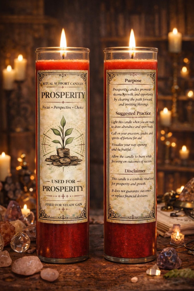 Prosperity Ritual Candle – Folk Altar Intention for Growth ...