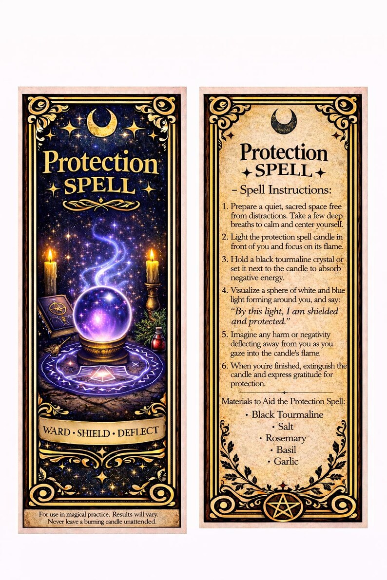 Protection Spell Prayer Candle – Witchcraft Ritual Candle for Shielding ...