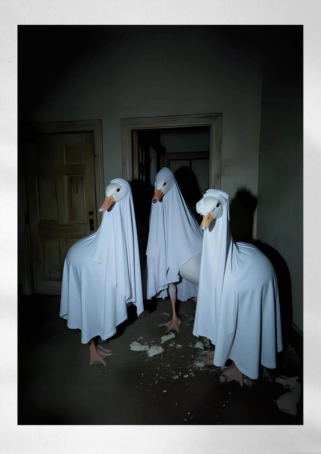 Haunted Goosecore Poster - Creepy Geese - Halloween Wall Decoration ...