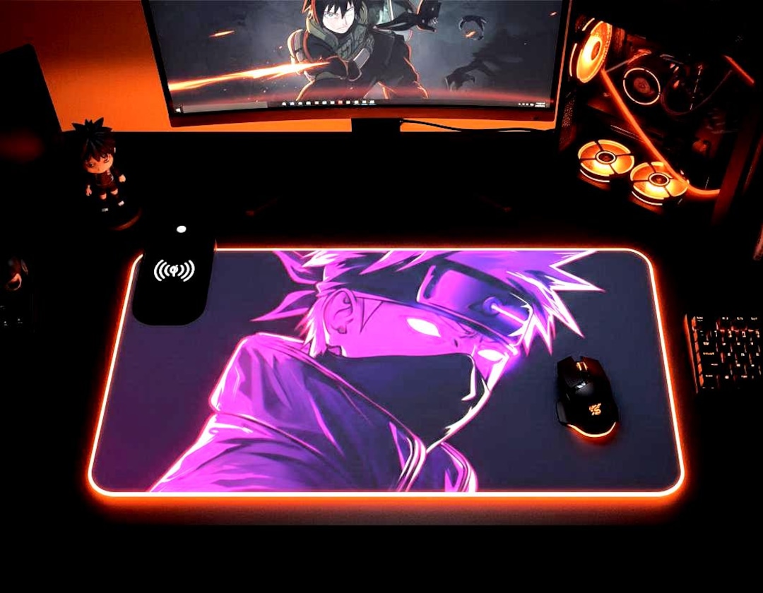 Gojo Satoru RGB LED Mouse Pad | Wireless Charging XXL Jujutsu Kaisen ...