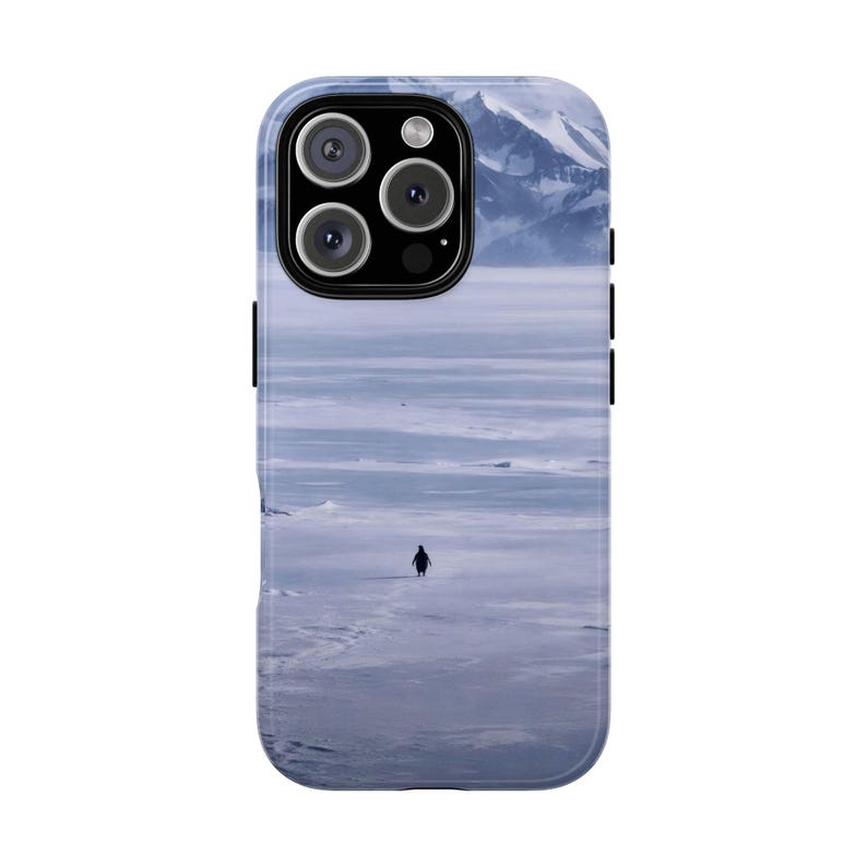 Existential Penguin Phone Case | Mountain Landscape, Introvert Humor - Etsy
