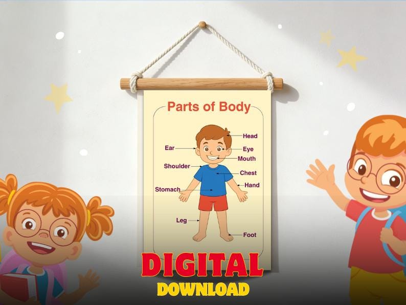 60 Educational Posters for Kids | Preschool Learning Wall Art Bundle ...