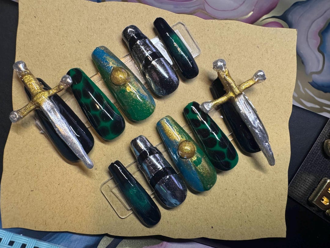 Dr Doom Press on Nails - Coffin Long - Etsy