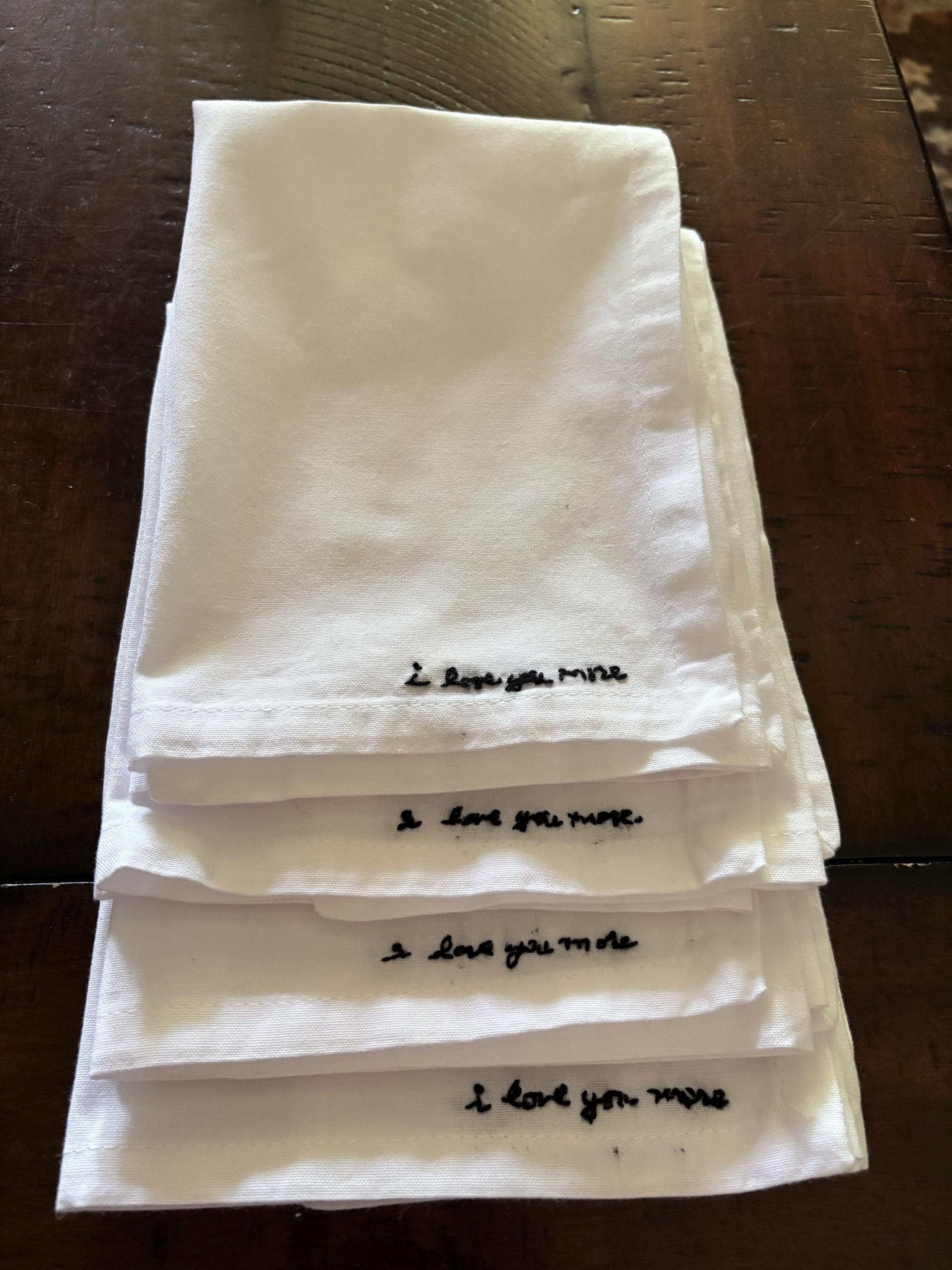 Custom Made to Order Personalized Embroidered Dinner Napkins - Set of 8 ...