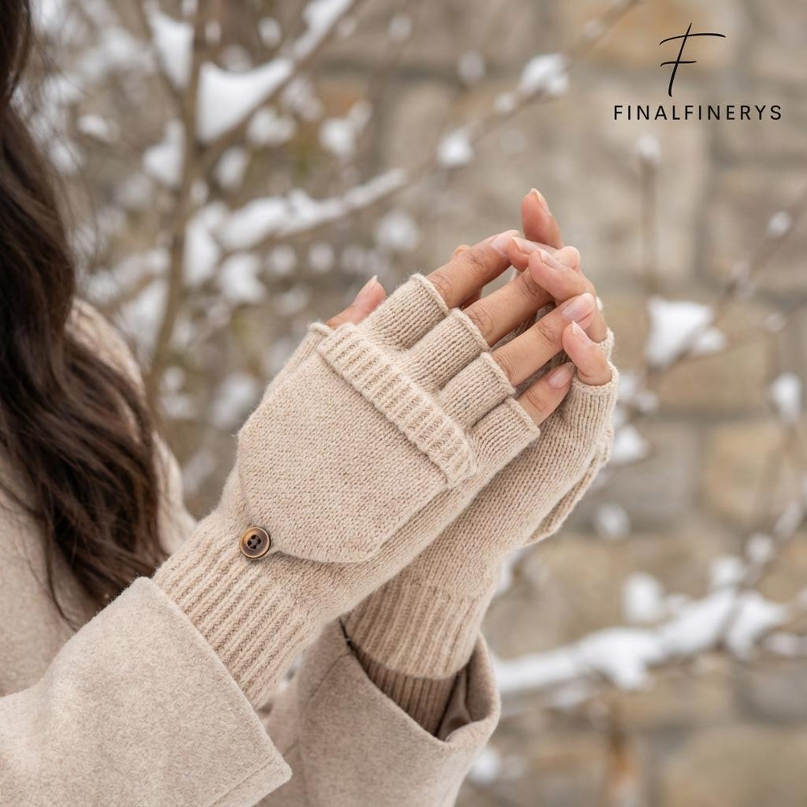 One Size Fits All Fingerless Flip-top Gloves – Cosy Knit Convertible ...