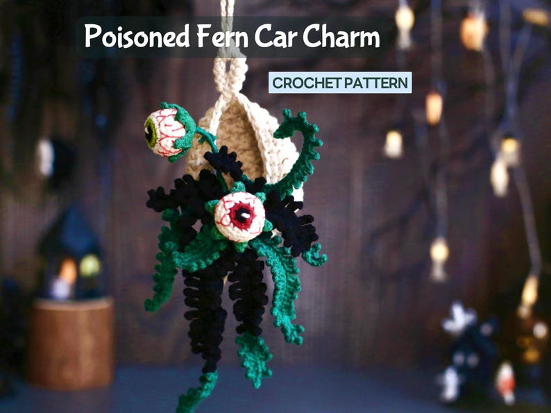Gothic Valentine Gift | Dark Romance Crochet Fern Amigurumi | Handmade ...