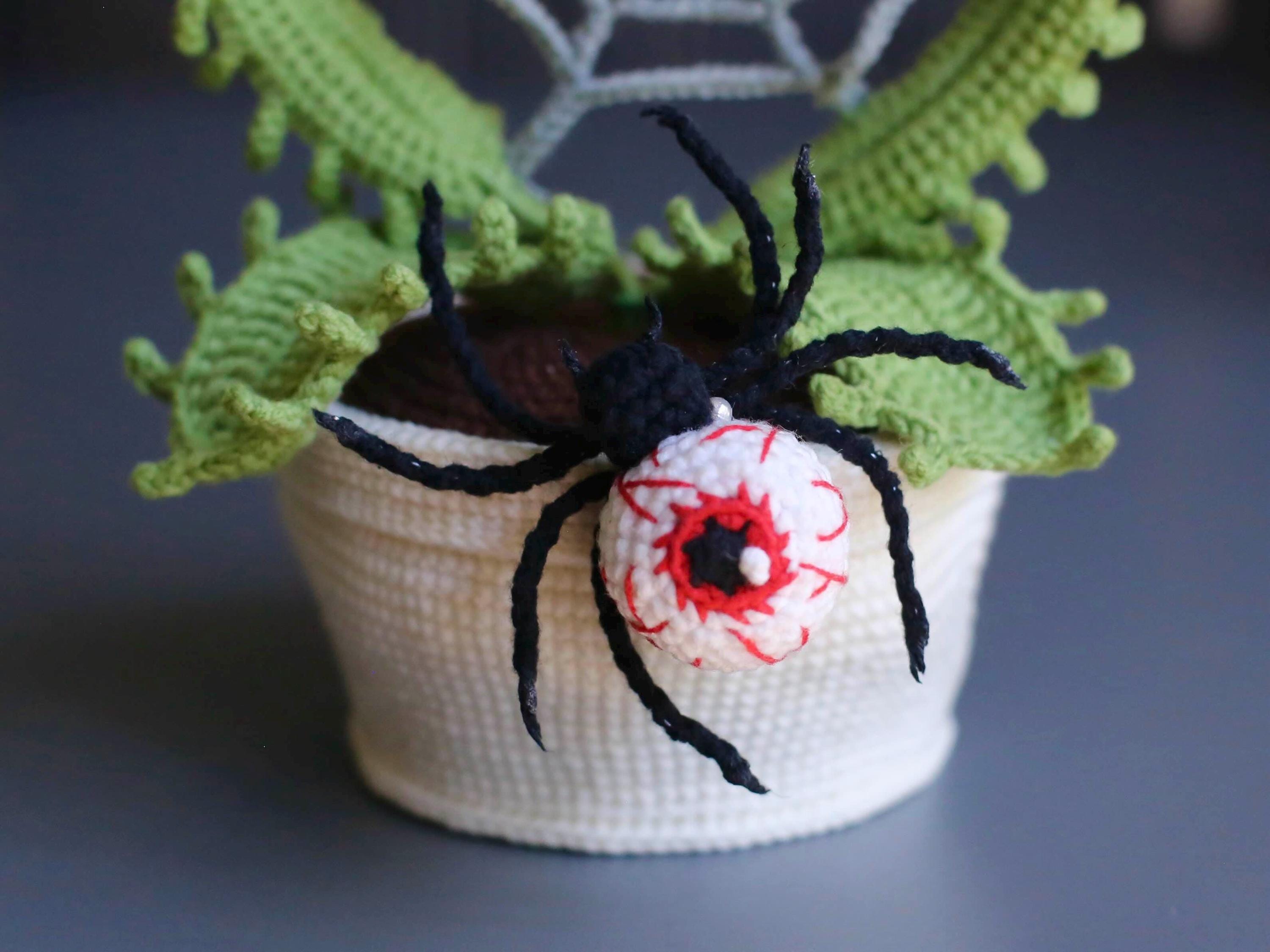 Dark Romance Fern Planter With Eyeball | Gothic Crochet Pattern | Love ...