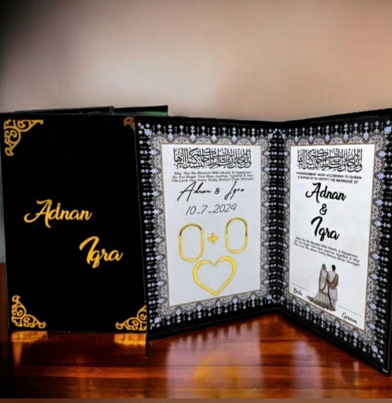 Personalized Custom Nikah Certificate Nikahnama | Islamic Wedding ...