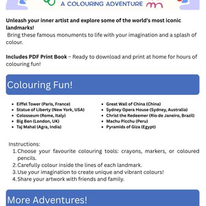Famous Landmarks & Monuments Colouring Pages for Kids | Educational ...